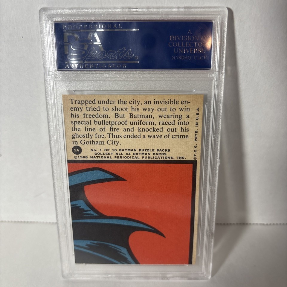 1966 Topps Batman Red Bat A Series #1A The Ghostly Foe PSA 6 Ex-Mint | eBay