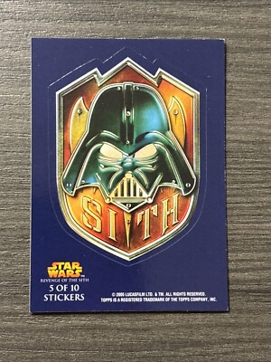 2005 Topps, STAR WARS, Revenge of The Sith Sticker #5 of 10, Sith | eBay