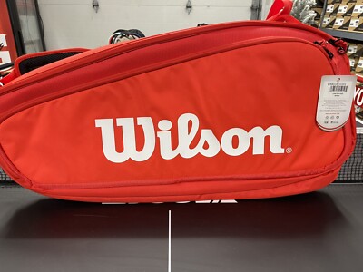 Wilson Super Tour 6 Pack Red Tennis Bag | eBay