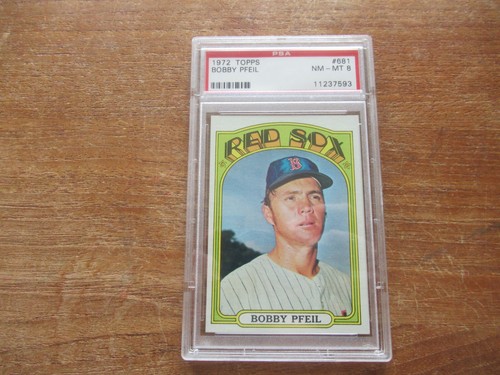 1972 TOPPS BOBBY PFEIL #681 BOSTON RED SOX HIGH NUMBER PSA 8 NM-MT ...