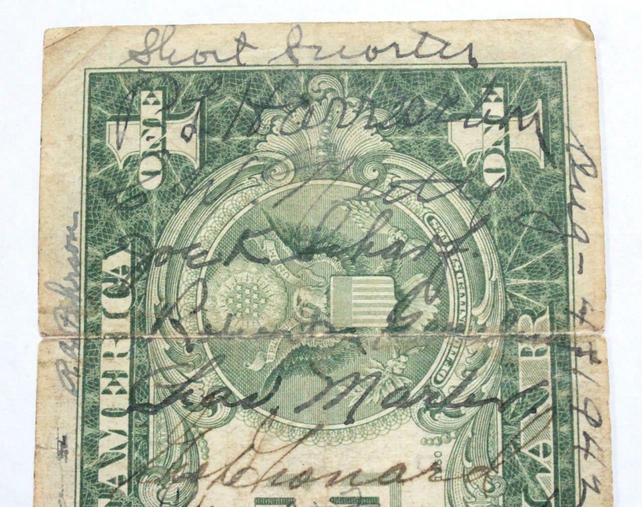 WWII "SHORT SNORTER" 1935A $1.00 SILVER CERTIFICATE - SIGNED BY BOMBER ...