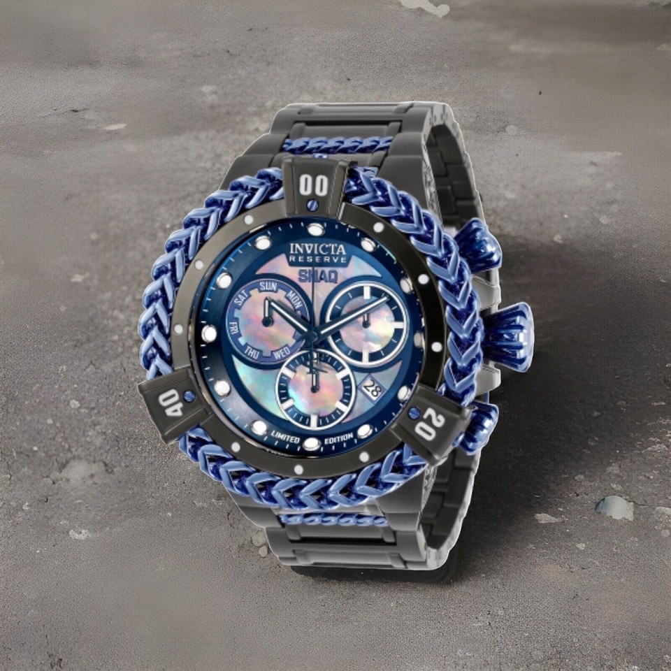 Invicta Reserve Shaq Hercules Black MOP Steel Blue Black Swiss Mvt ...