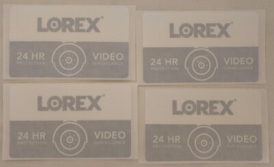 Lot of 8 Lorex 24 Hour Protection Video Surveillance Adhesive Stickers ...