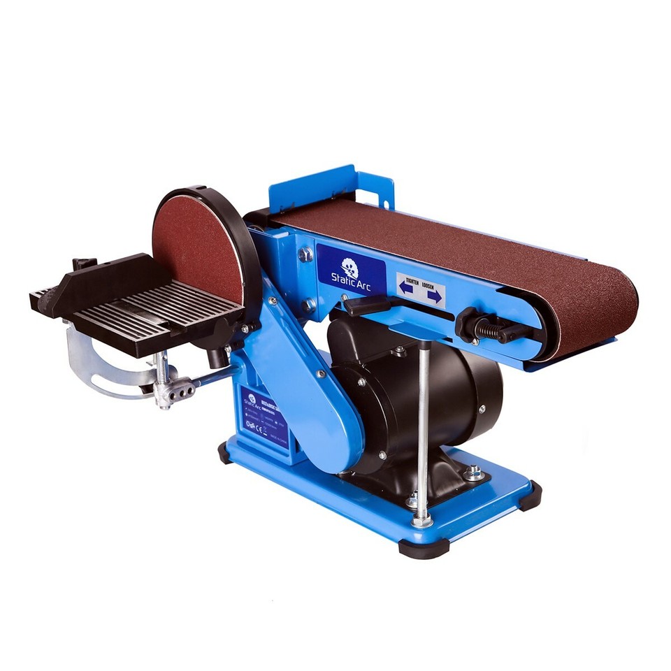 375W ELECTRIC BELT + DISC SANDER LINISHER BENCH WORKTOP WOOD METAL ...