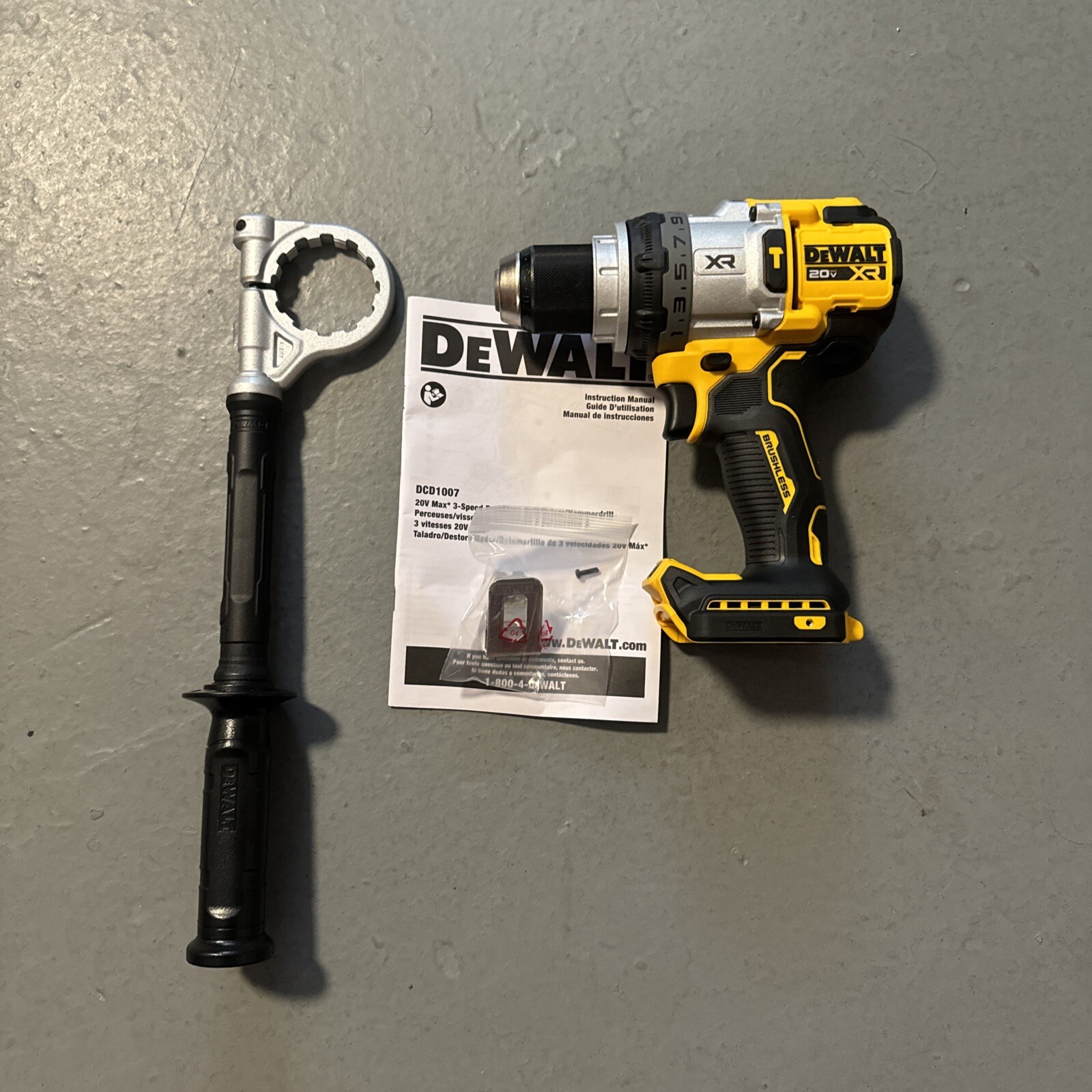 DeWalt 20V XR DCD1007B 1/2” Plug 3 Speed Hammer Drill (Tool Only) New 2024