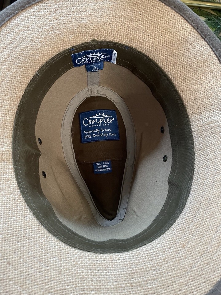 Conner Hats Handmade Water Resistant Hemp Organic Cotton Bands Outback ...