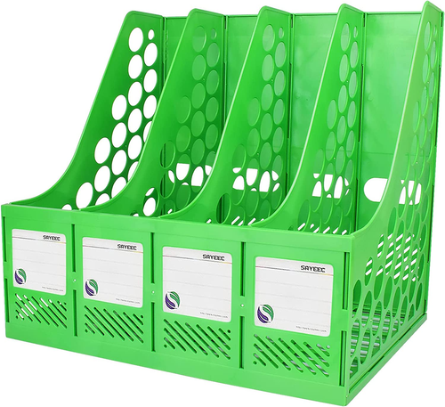 Magazine File Holder, Plastic Desk Organizer File Folder Holder Desk ...