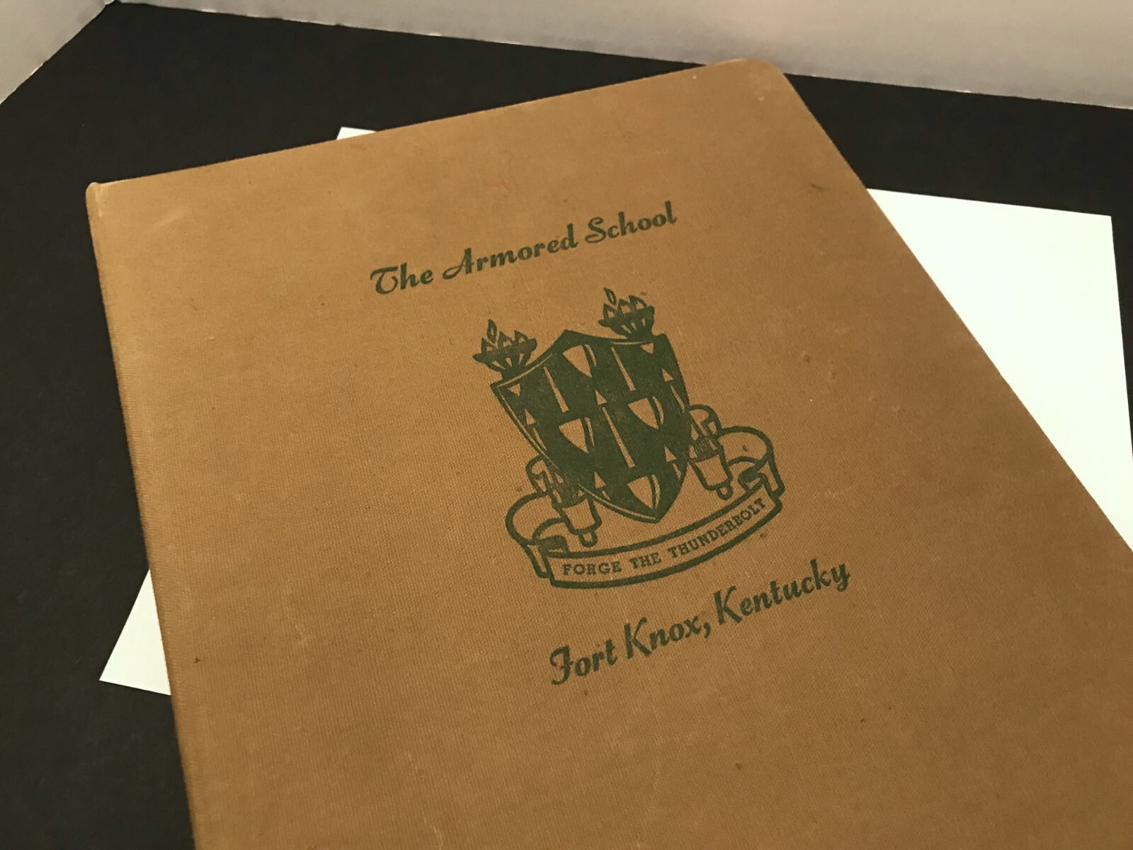 Vintage 1940's The Armored School 3 Ring Binder - Fort Knox, Kentucky ...