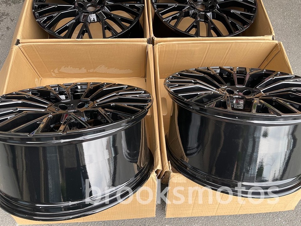 2019+ BMW X5 2020+ X6 22" Gloss Black STYLE Multi Spoke Aluminum RIMS ...