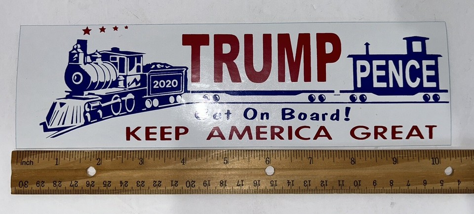 Donald Trump Pence 2020 Trump Train Keep America Great Bumper Sticker ...