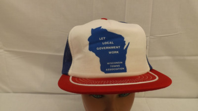 Vtg Wisconsin Towns Association Snapback Trucker Hat/Cap USA made ...