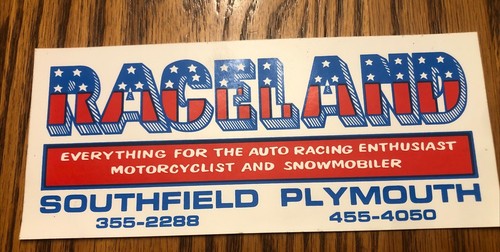 vintage Raceland Southfield Plymouth Michigan Snowmobile Sticker | eBay