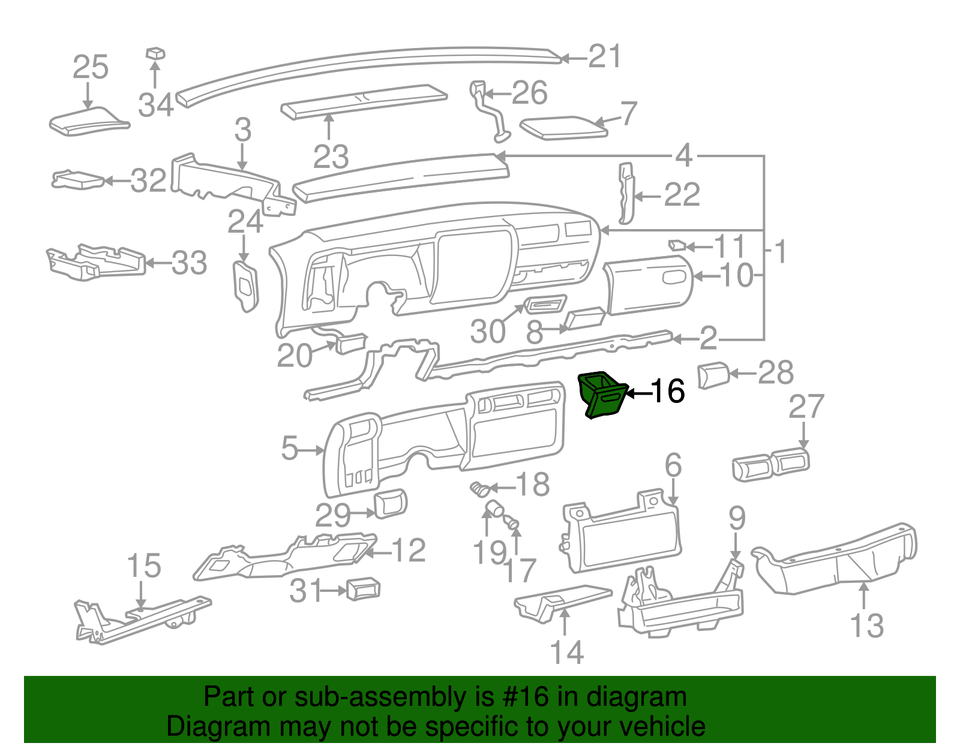 Genuine GM Instrument Panel Ashtray 15698462 | eBay