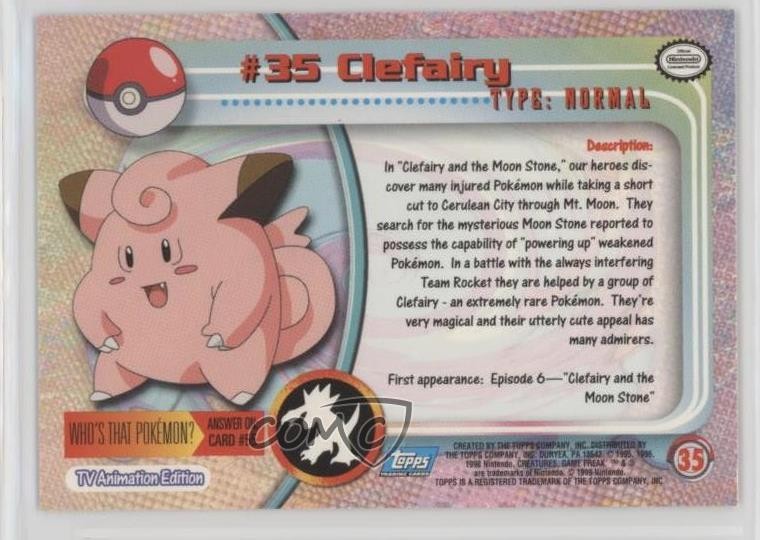 Clefairy 1st Printing (Blue Topps Logo) #35 1999 1k1l | eBay UK