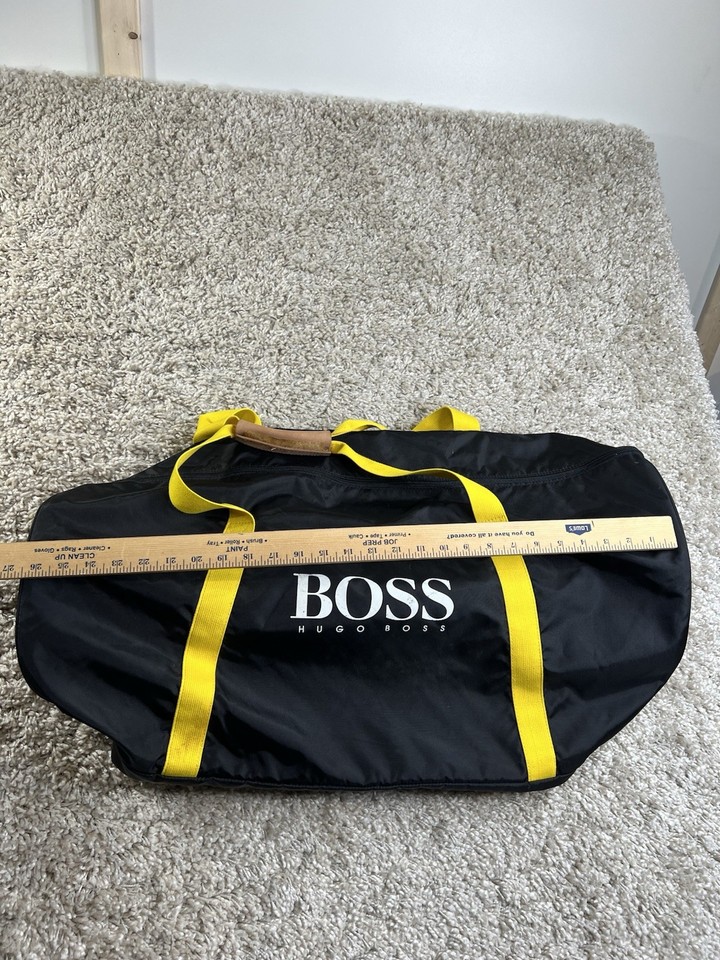 Miller Genuine Draft Hugo Boss Duffel Bag Leather Accent Handle | eBay