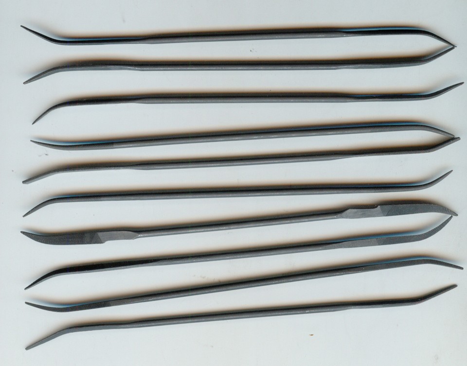 SMALL 10 PC DOUBLE BENT FILE TOOL RIFLER SET FOR METAL WORKER | eBay