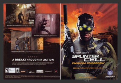 Splinter Cell: Pandora Tomorrow 2000s Video Game Print Ad (2 Psges ...