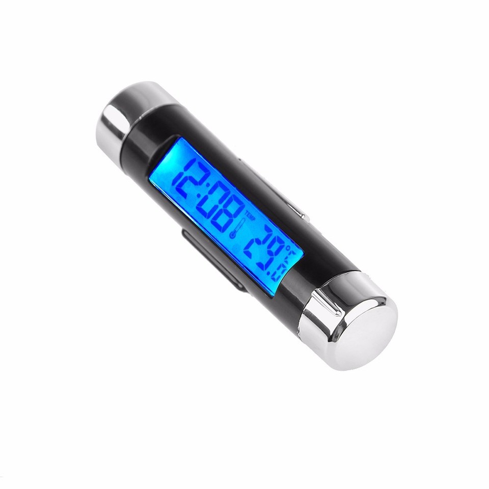 2in1 Digital LED Car Clock Thermometer Temperature LCD Backlight ...