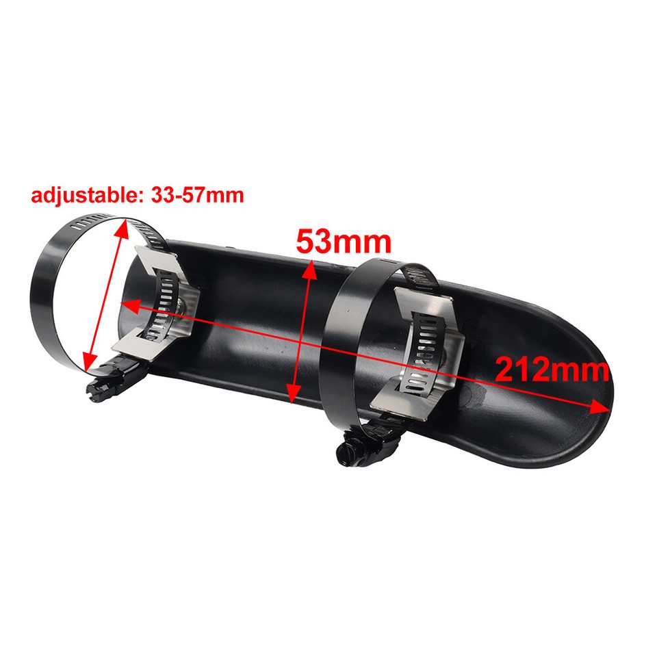Universal Exhaust Muffler Pipe Heat Shield Cover Heel Guard Black ...