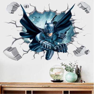 US 3D Wall Stickers Batman Bat Man Kids Cartoon Room Decal Wallpaper ...