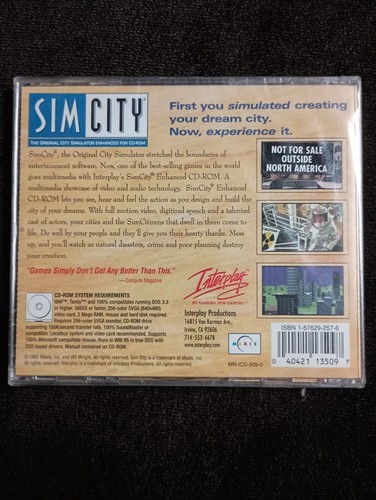 SimCity Enhanced CD-ROM (PC, 1997) for sale online | eBay