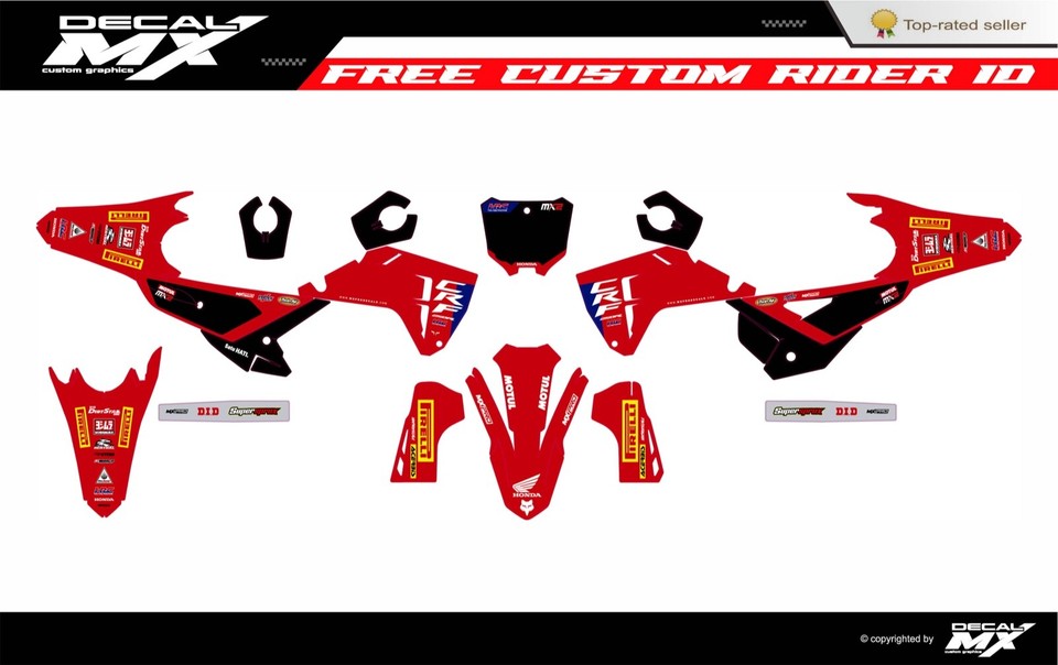 FITS HONDA CRF250R (2025) CRF450R (2025) Graphic kit decals crf ...