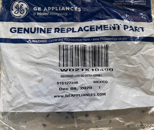 GE DISHWASHER OEM LATCH AND SWITCH ASM WD21X10490 | eBay