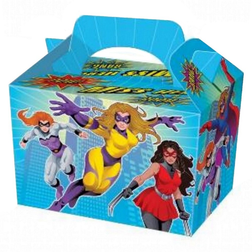 200 x Party Food Boxes Childrens Kids Themed Carry Meal Box Birthday ...