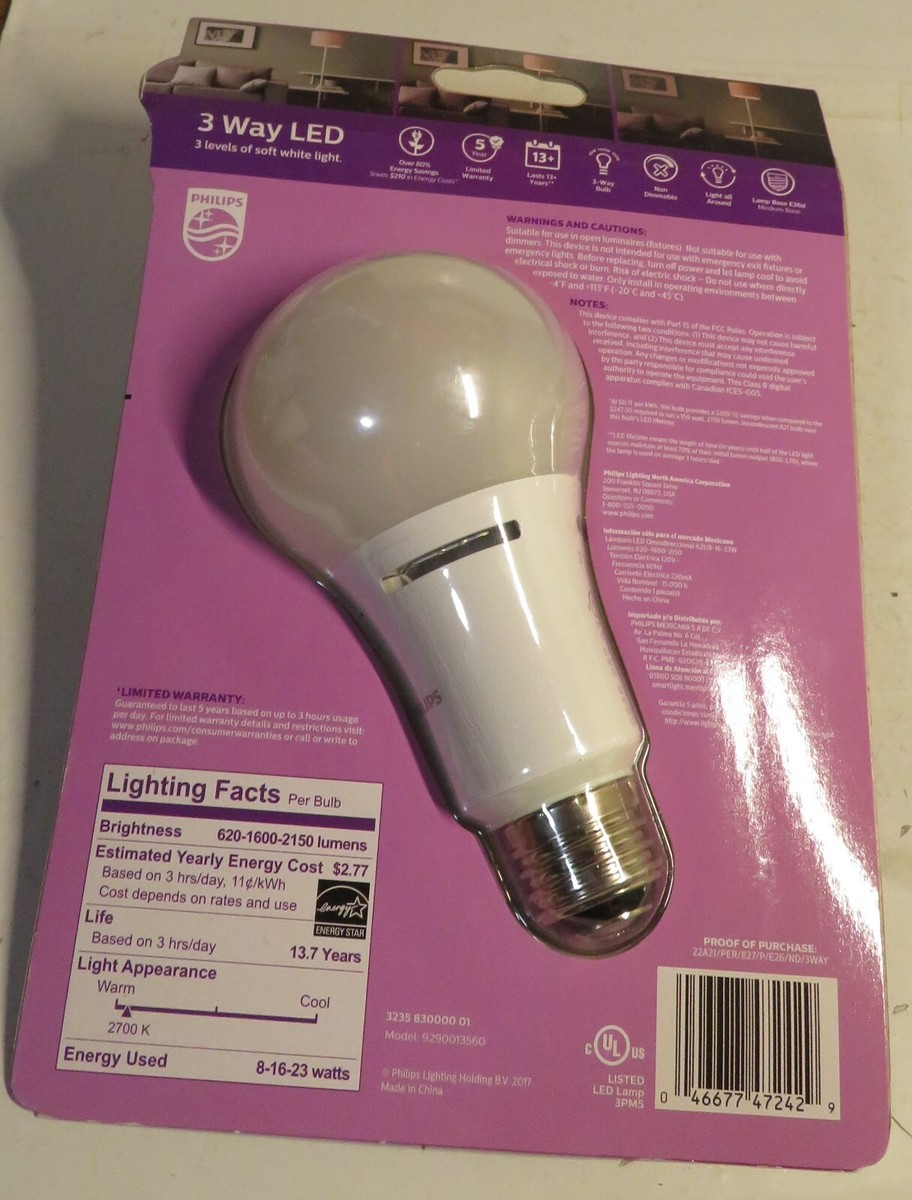 3way Light Bulb Philips Duramax 50200250w A21 Medium