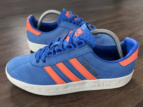ADIDAS Trimm Trab Men’s Terrace Casuals Trainers, Blue/Orange - Size 8 ...