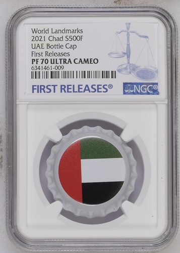 Chad 2021 World Landmarks UAE Bottle Cap NGC PF 70 First Releases ...