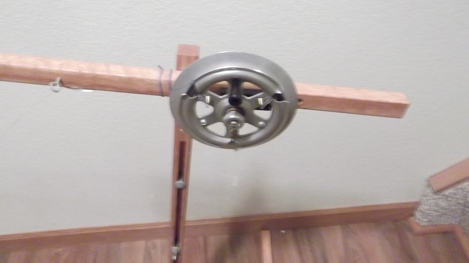 RARE "SWISH-ROD" by Handishop Tomah WI Ice Fishing Rod 35" Hoop Reel W ...