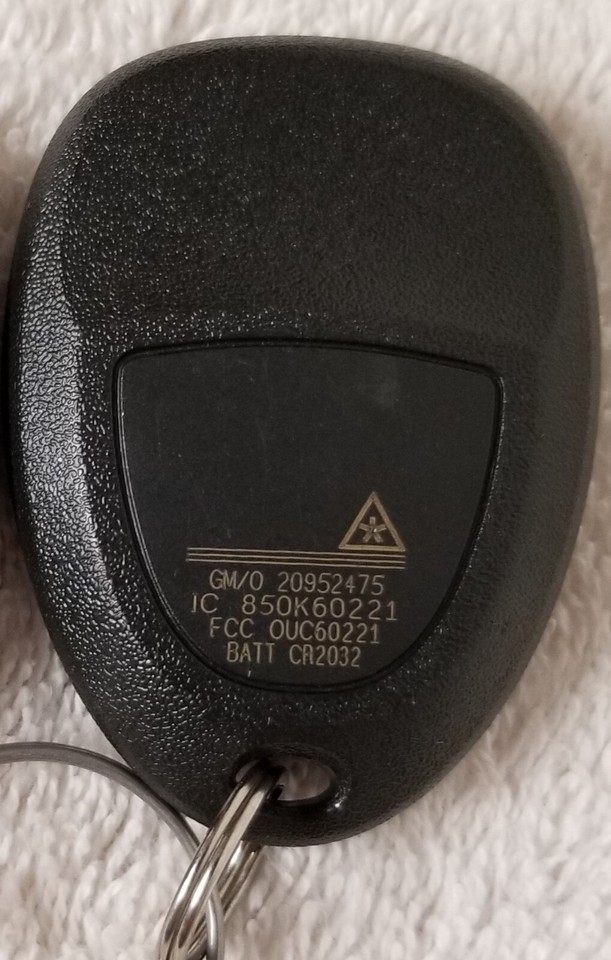 OEM GM Keyless Remote Entry Key Fob OUC60221 (3-Button) 20952475 Alarm ...