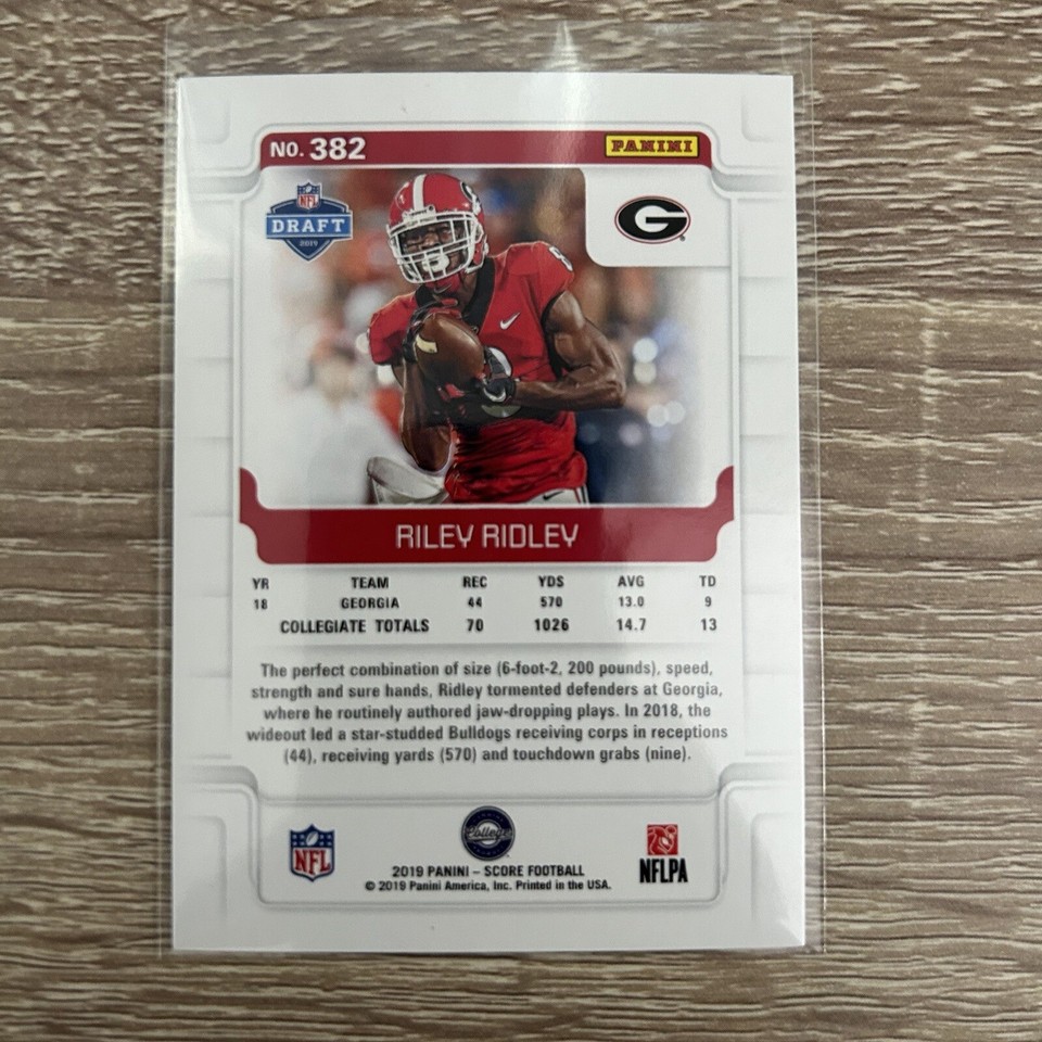 2019 Score Rookie RC #382 Riley Ridley Georgia Bulldogs Football Card ...