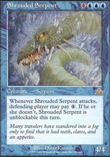 Shrouded Serpent ~ Near Mint Prophecy MTG Magic UltimateMTG Blue Card ...