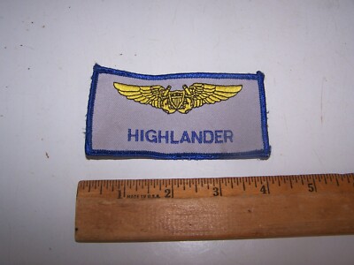Vintage HIGHLANDER Military ? Wings & Shield Patch - Unknown Origin ...
