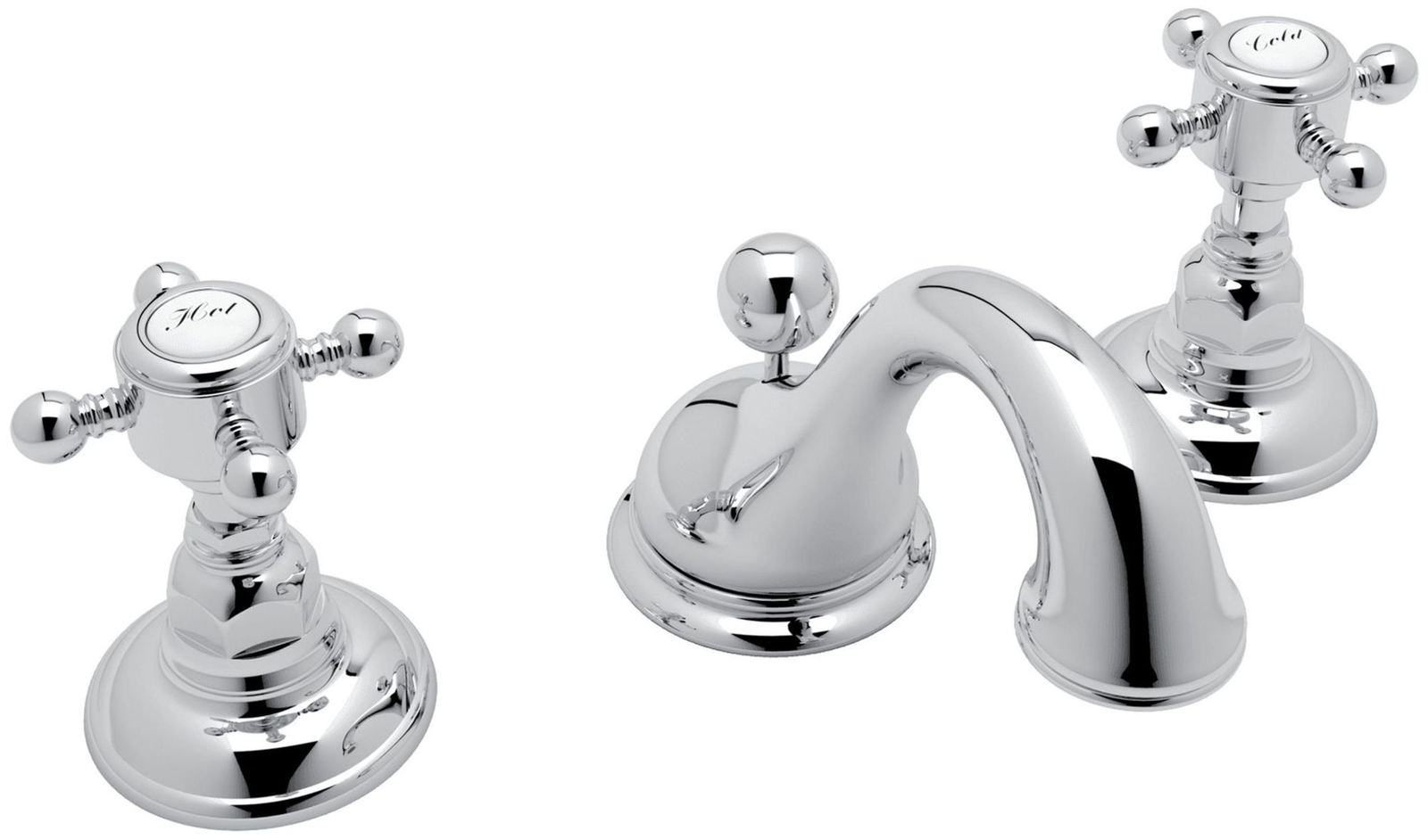 Rohl A1408XM-2 Viaggio 1.2 GPM Widespread Bathroom Faucet - Chrome ...