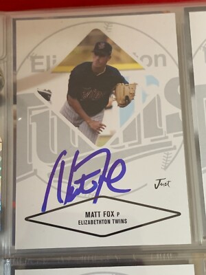 MATT FOX AUTOGRAPHED SIGNED 2004 JUST MINORS CARD COA | eBay