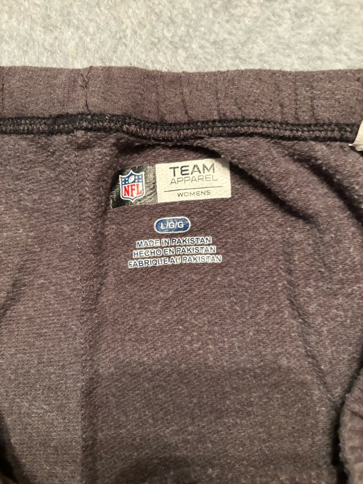 Atlanta Falcons Sweatpants Women’s Large Gray Capri Joggers Soft Fleece ...