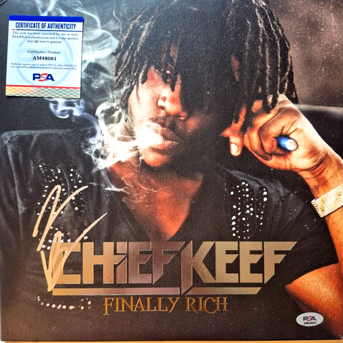 CHIEF KEEF SIGNED AUTOGRAPHED FINALLY RICH ALBUM VINYL LOVE SOSA RARE ...