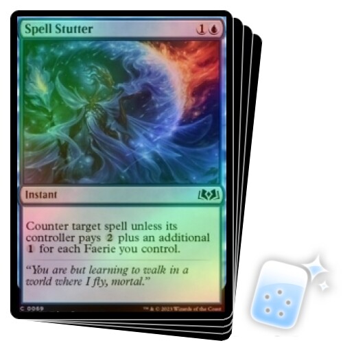FOIL SPELL STUTTER X4 Wilds Of Eldraine WOE Magic MTG MINT CARD | eBay