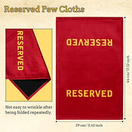 Reserved Signs for Pews Chairs Reserved Pew Cloths Reserved Seating ...
