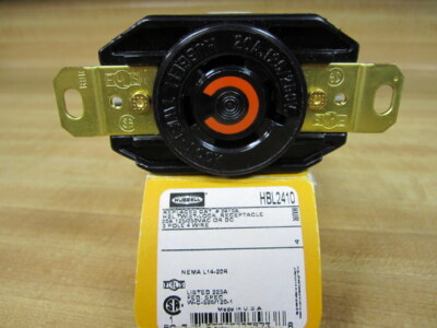Hubbell HBL2410 Twist-Lock Receptacle L14-20R (Pack of 2) | eBay