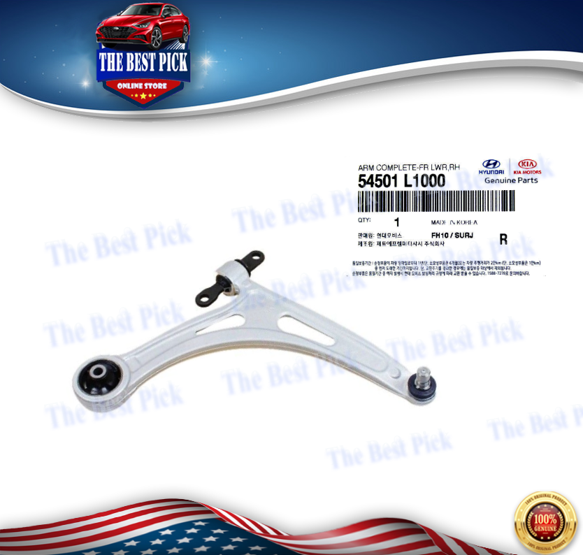 GENUINE Control Arm FRONT RIGHT PASSENGER 20-21 Hyundai Sonata Kia K5 ...
