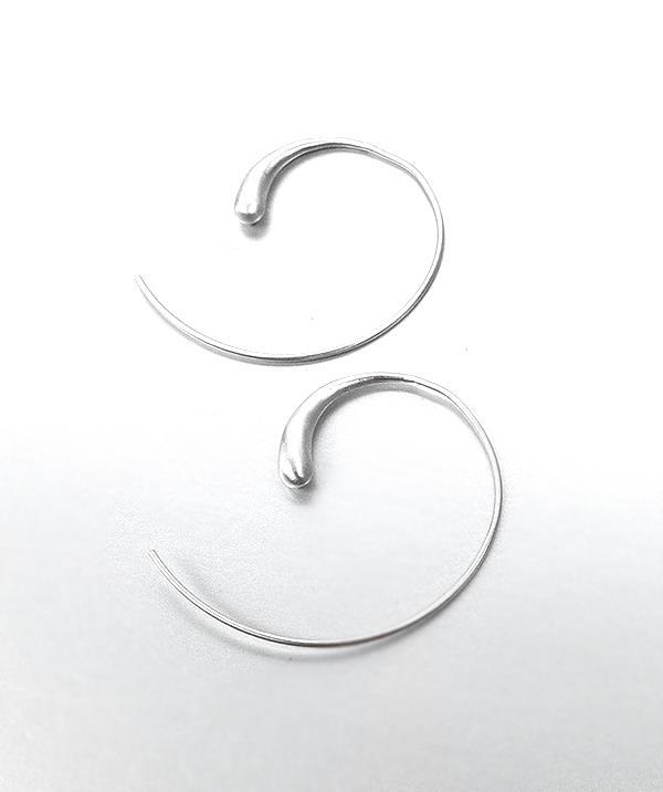 CHIC & UNIQUE Urban Artisanal Silver Wire Swirl Loop Threader Earrings ...