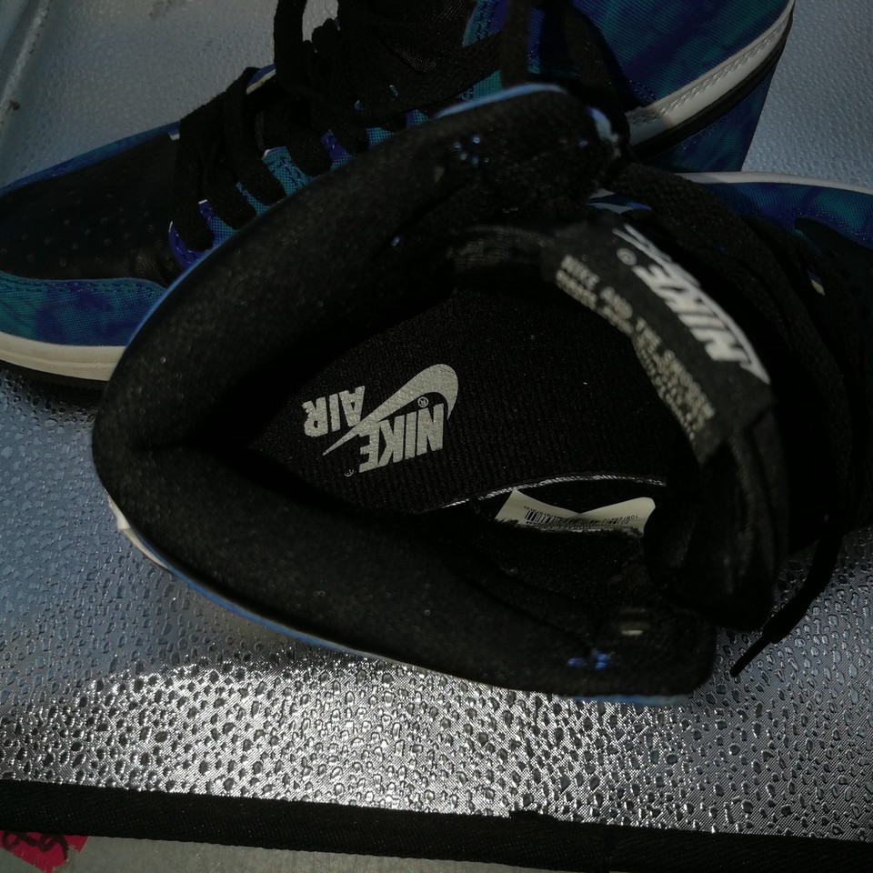 Nike Jordan 1 Retro High Tie Dye Trainers, UK 3- Very Good Condition ...