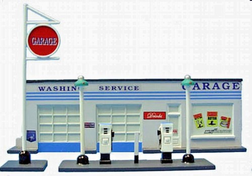 IMEX HO SCALE GAS STATION RESIN BUILT-UP BUILDING | eBay