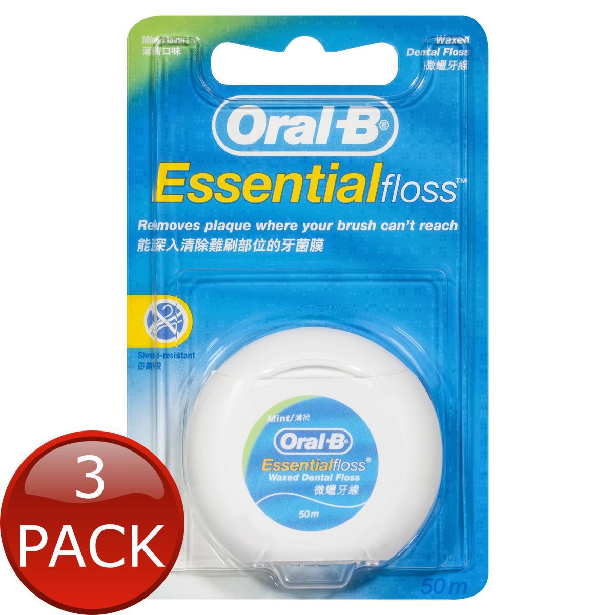 3 x Oral B Waxed Floss Mint 50M | eBay Australia