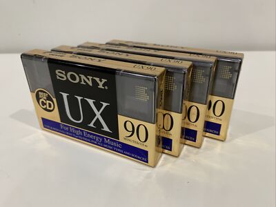 Lot Of 4 Sony UX 90 Type II High Bias Blank Audio Cassette Tapes New ...