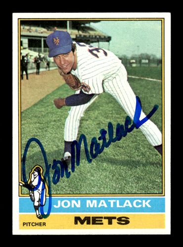 1976 Topps # 190 John Matlack Autograph Signed Card (M2) New York Mets ...